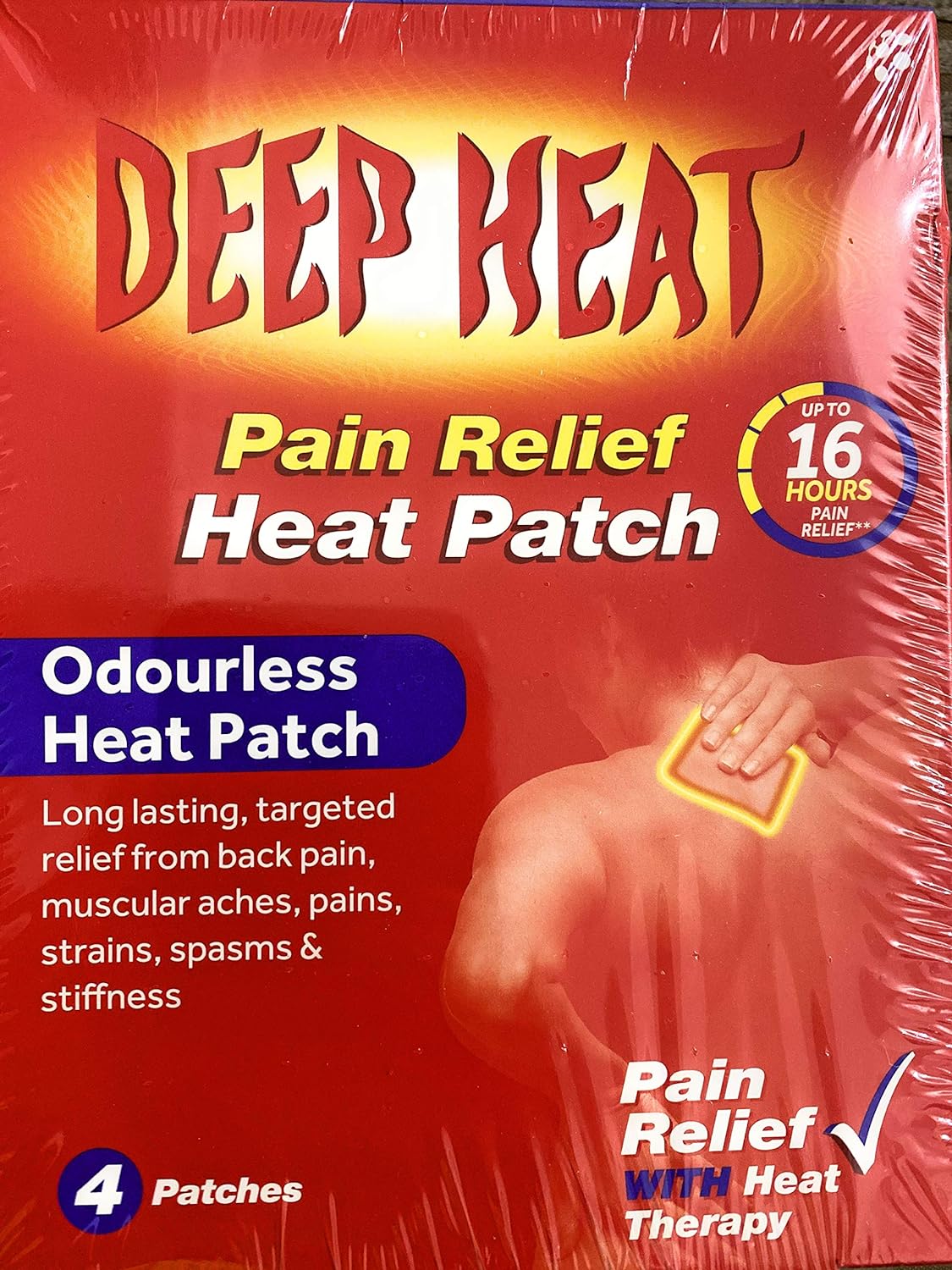 Deep Heat Odourless Patch Muscle XL Back Pads Pain Relief -Pack of 2 x ...