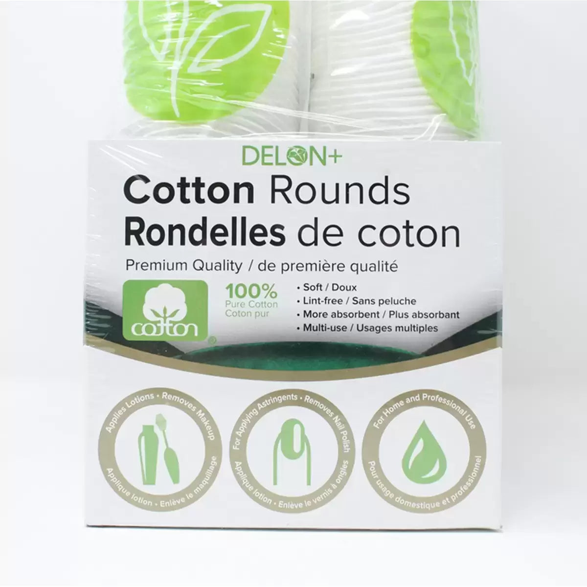 Delon+ Premium Cotton Rounds, 8 x 100 Pack — Alta Essentials